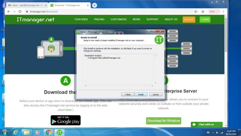 Setting up an Enterprise Server on Windows - ITmanager.net