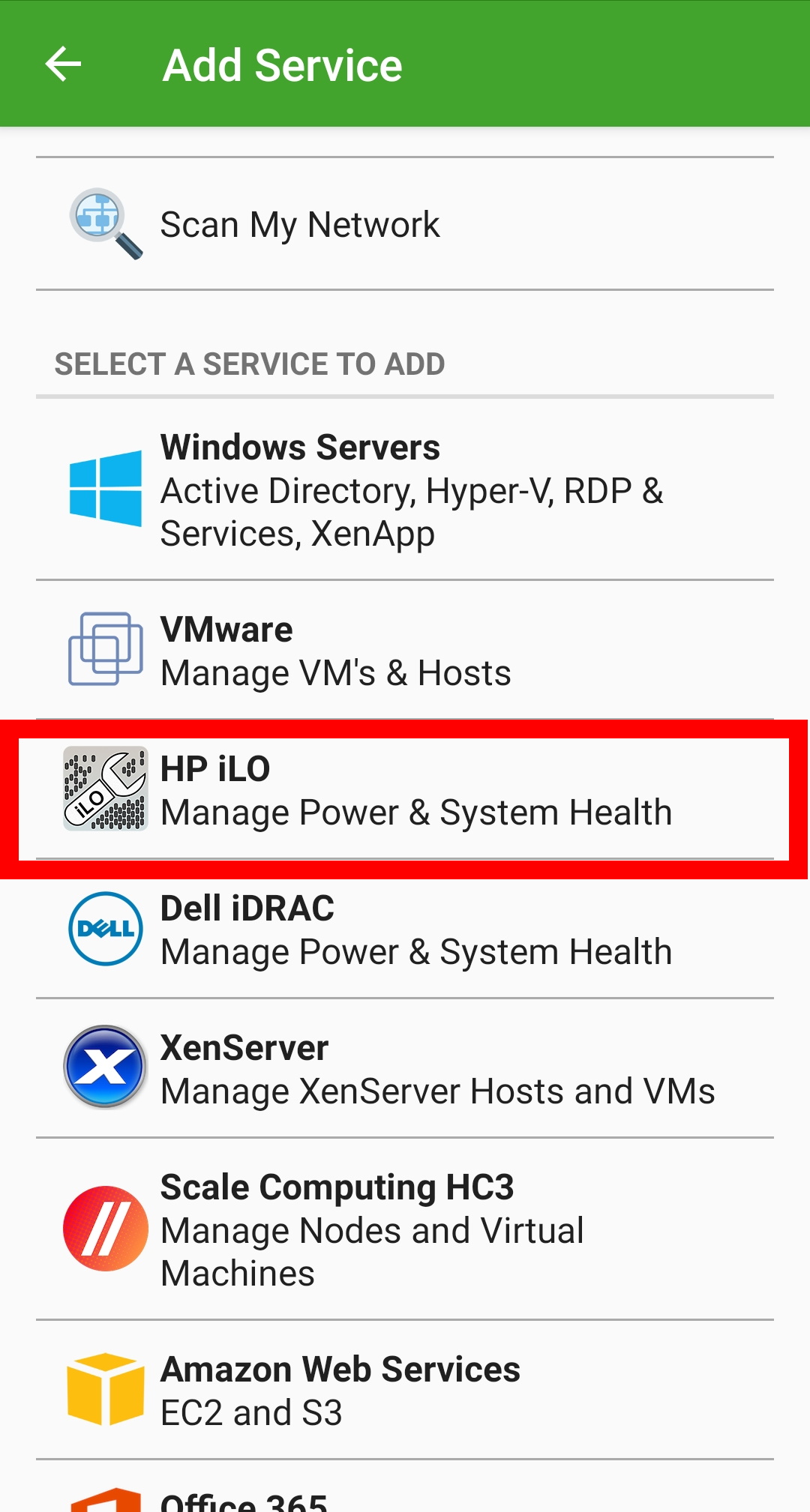 How to Add HP iLO to Your List of Services - ITmanager.net