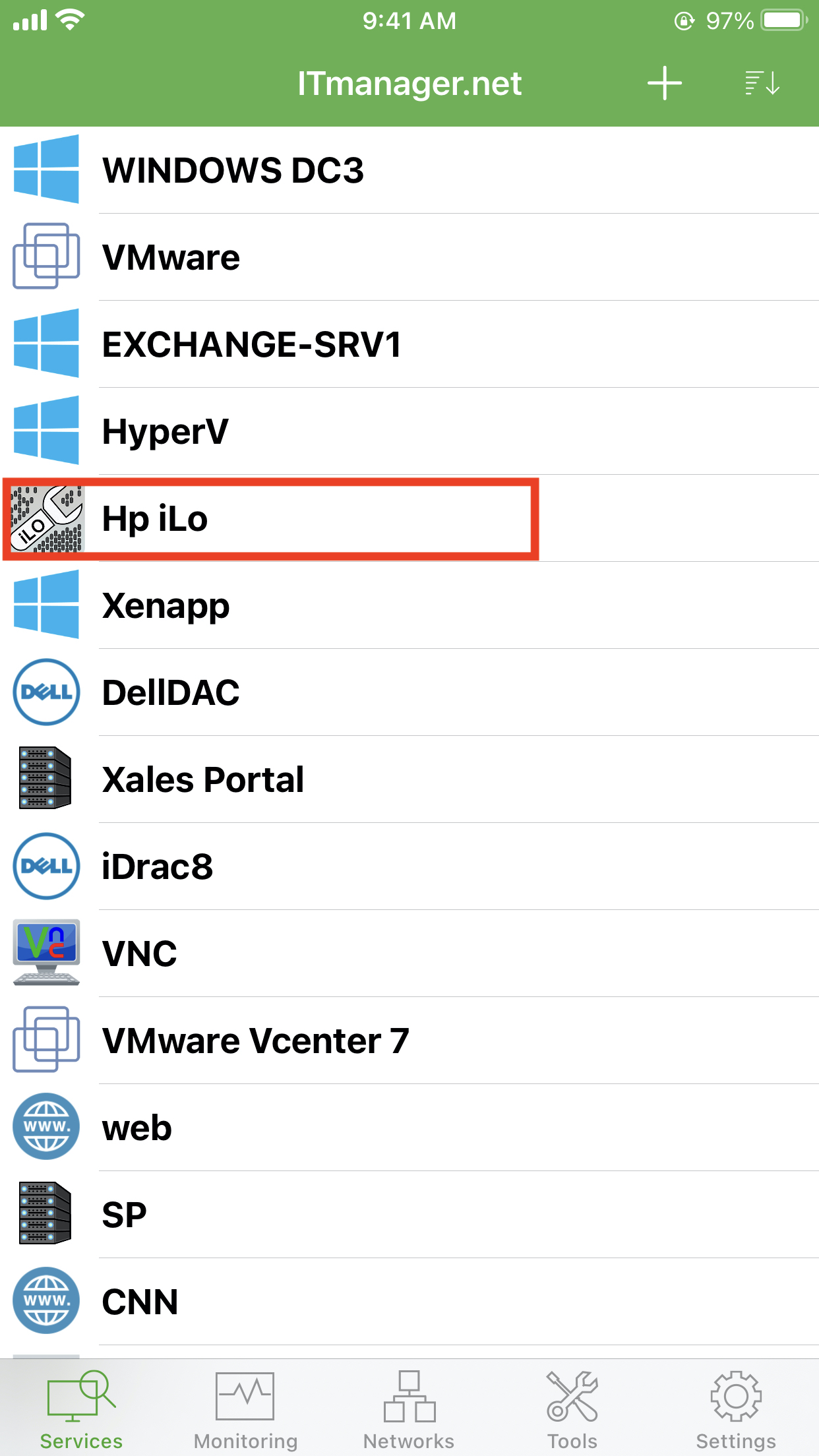How to Add HP iLO to Your List of Services - ITmanager.net