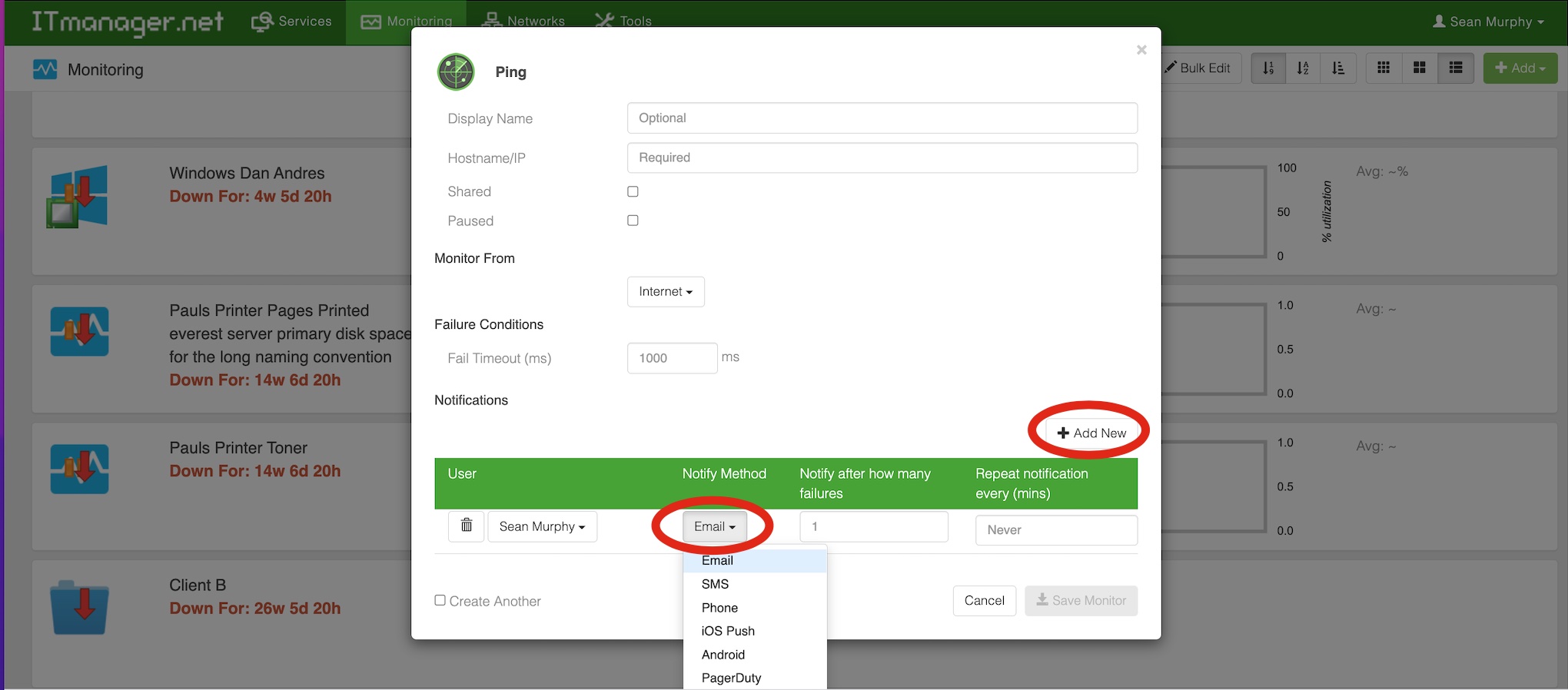 Setting Up a PING Monitor - ITmanager.net