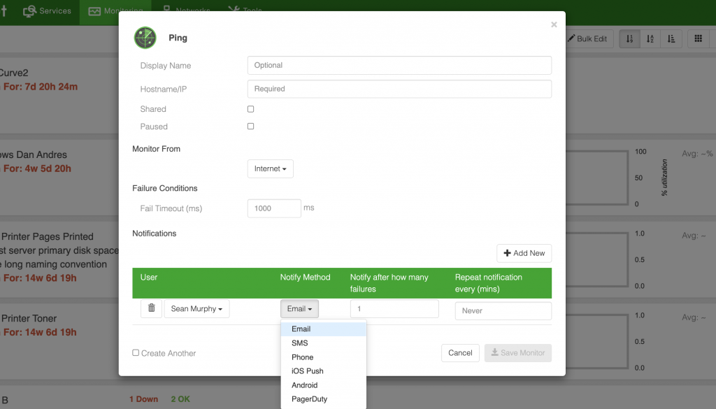 Setting Up a PING Monitor - ITmanager.net